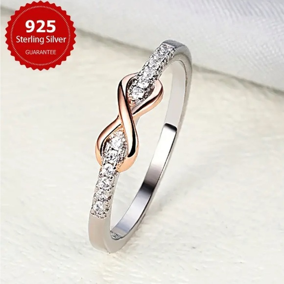 Jewelry | Elegant S925 Sterling Silver Ring With Infinity Design And ...